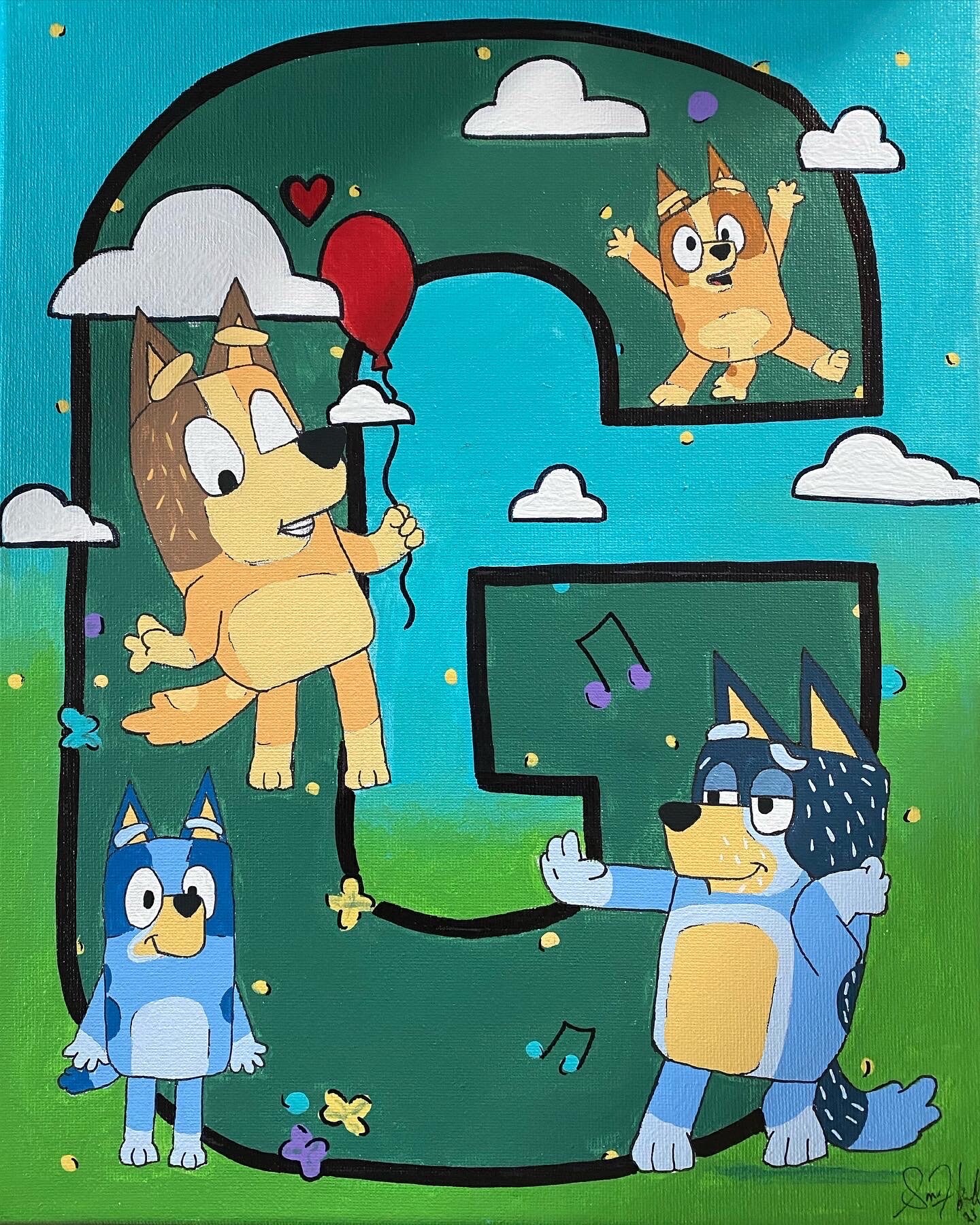 Custom Letter Art Painting, Personalized Letter, Personalized Gift ...