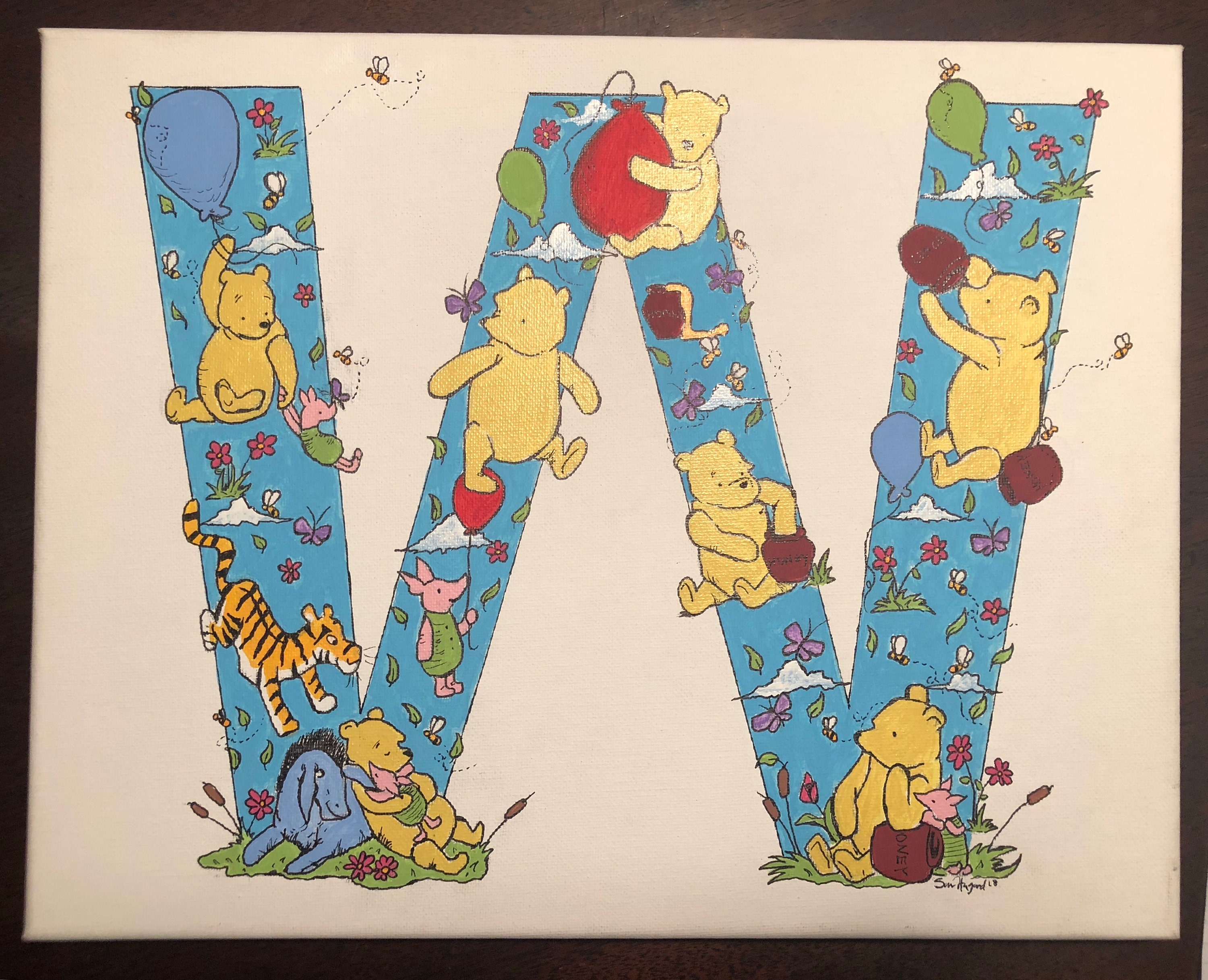 Custom Letter Art Painting, Personalized Letter, Personalized Gift ...