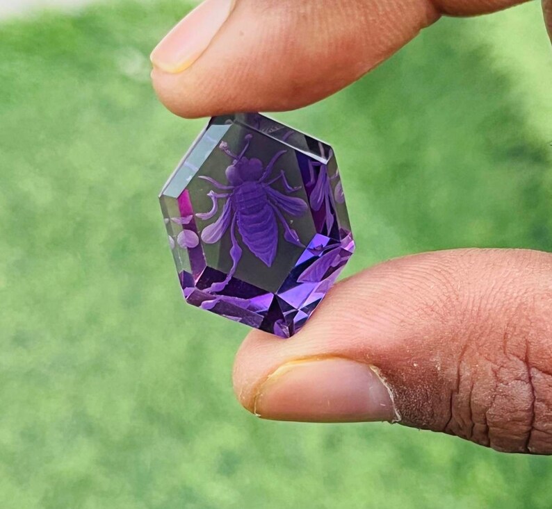 Natural Amethyst Fantasy Cut Carving,fancy Gemstone, Hand Carved ...