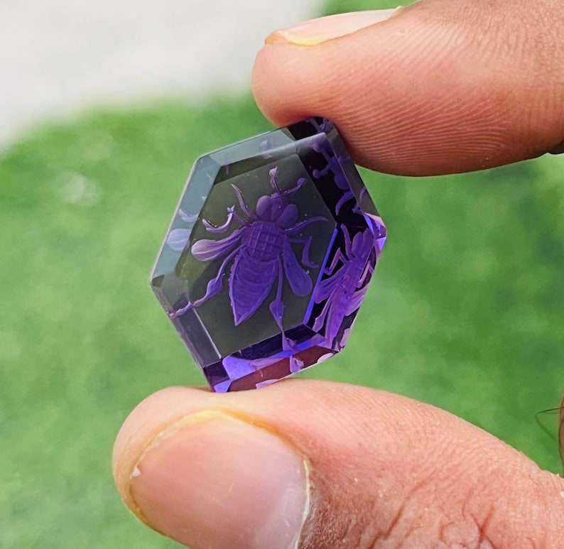 Natural Amethyst Fantasy Cut Carving,fancy Gemstone, Hand Carved ...