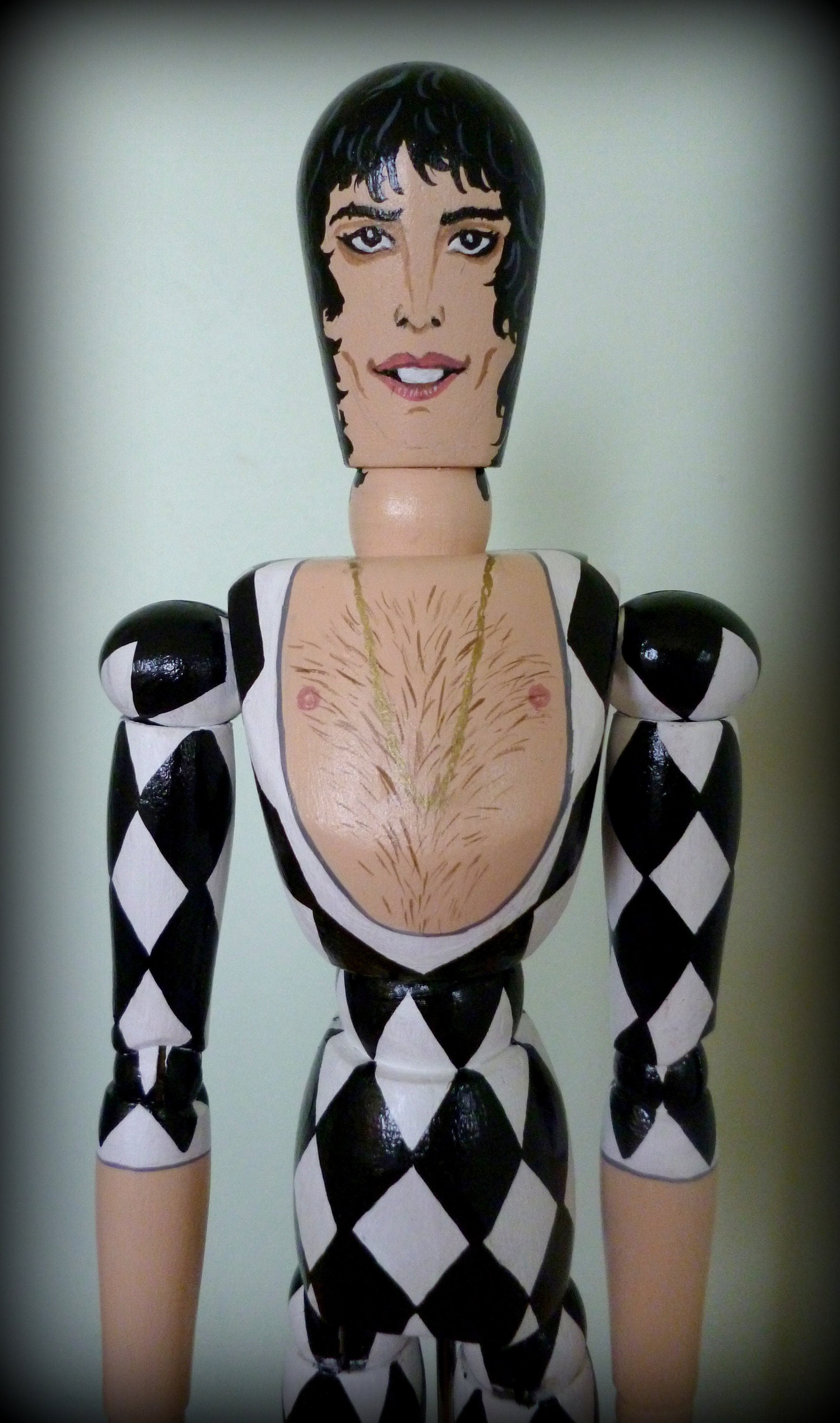 Freddie Mercury Queen 12 Inch High Hand Painted Wooden Artist Mannequin ...