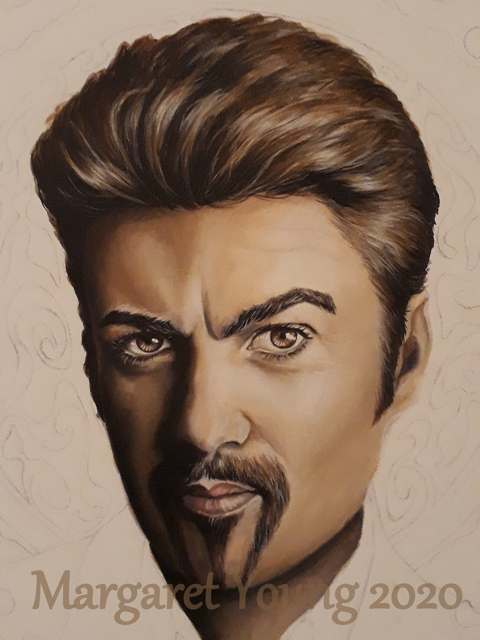 Original Portrait Painting of George Michael. Acrylic on - Etsy