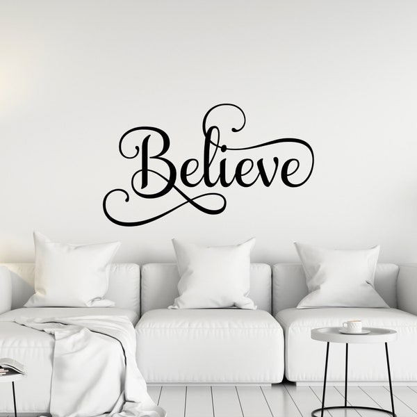 Believe Wall Decal - Etsy