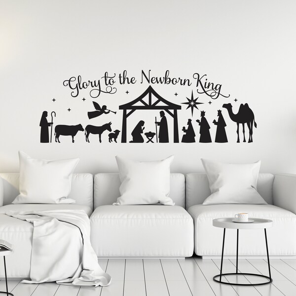 Nativity Vinyl Decal - Etsy