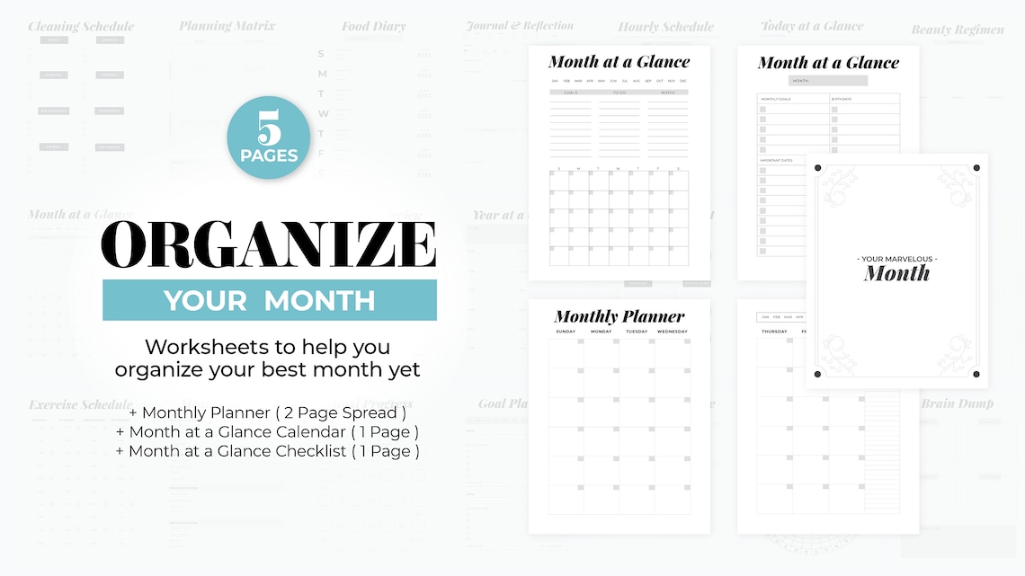 Organize Your Entire Life Workbook Printable Life Planner - Etsy