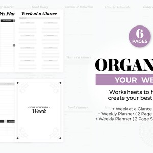 Organize Your Entire Life Workbook Printable Life Planner Year, Month ...