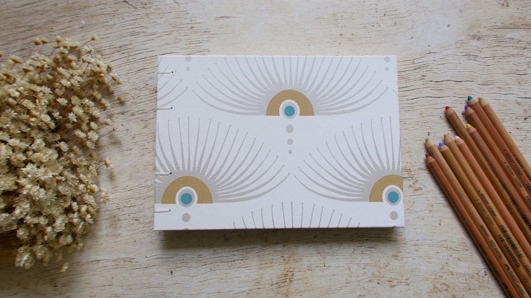 A5 Landscape Sketchbook, Coptic Binding, Handmade Notebook Felicie - Etsy