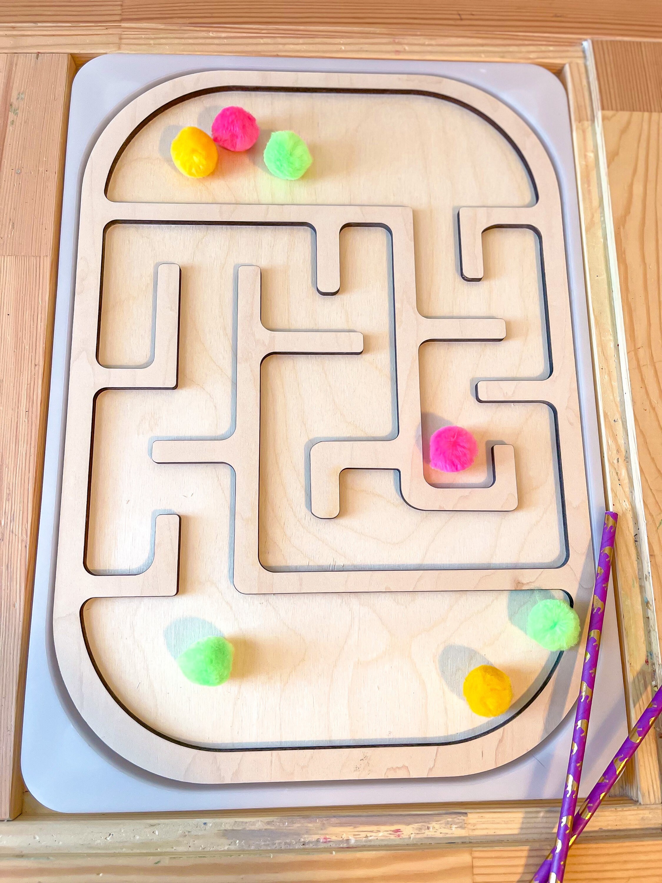 FLISAT Labyrinth Maze Wooden Insert - IKEA Trofast Sensory Bin - Etsy