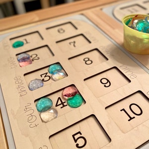 FLISAT Counting Inserts - Insert Only - Wooden Insert - IKEA - Sensory Bin Insert - Large Insert ...