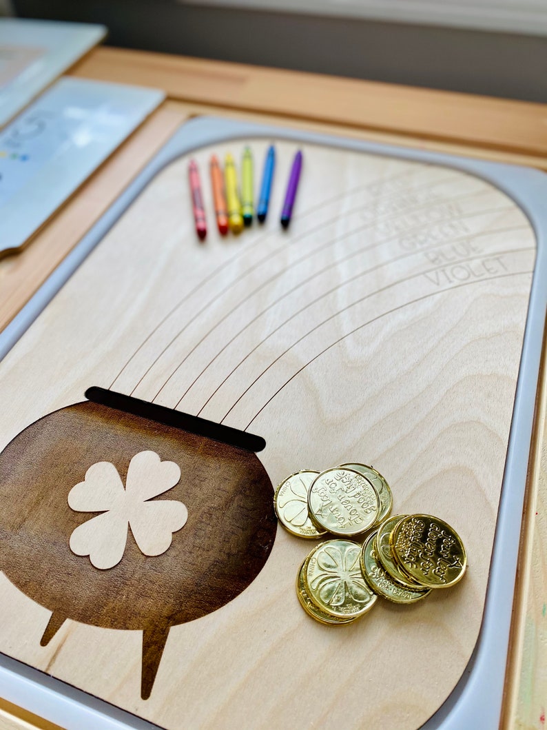 FLISAT Table St Patricks Day Rainbow Bin Inserts Insert & - Etsy