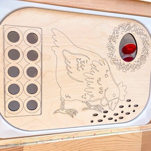 FLISAT Table Chicken & Egg Bin Inserts - Insert Only - Wooden Insert ...