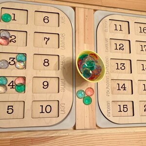 FLISAT Counting Inserts - Insert Only - Wooden Insert - IKEA - Sensory Bin Insert - Large Insert ...