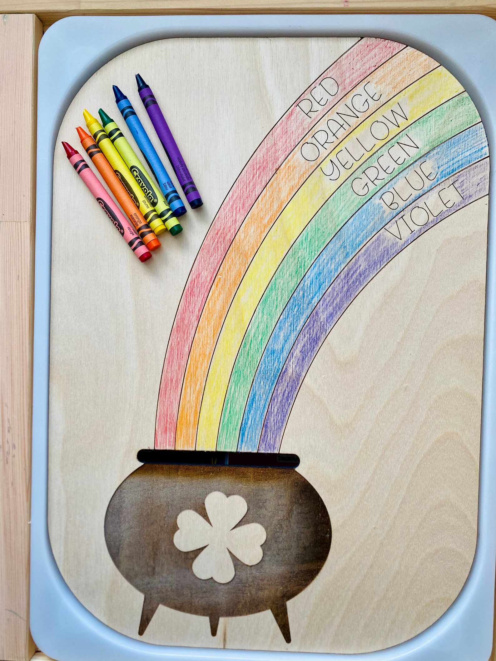 FLISAT Table St Patricks Day Rainbow Bin Inserts Insert & - Etsy