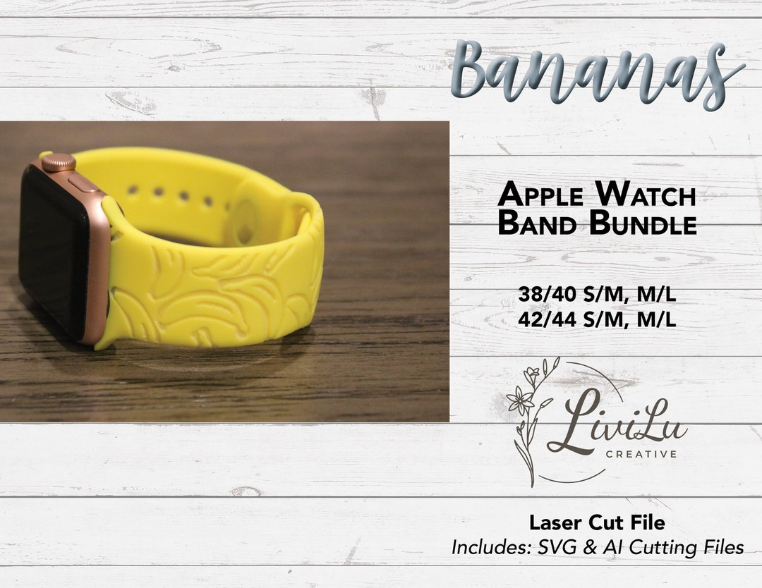 Banana Watch Band Design SVG & AI Bundle: Laser Engrave File - Etsy