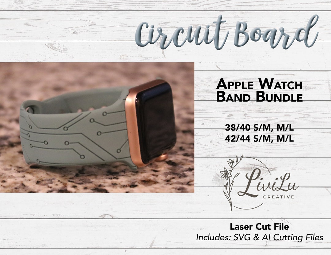 Circuit Board Watch Band Design SVG AI Bundle: Laser Engrave File - Etsy