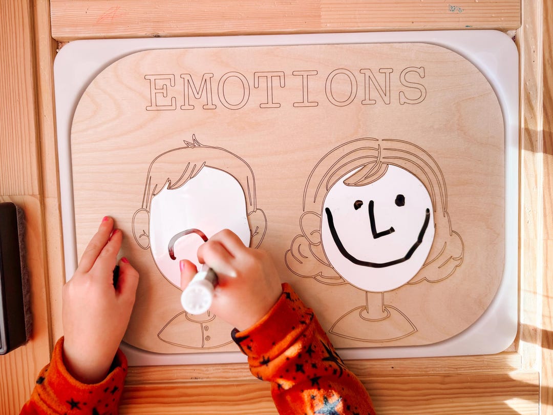 Emotions and Feelings Sensory Bin Insert (insert Only) Wooden Insert ...