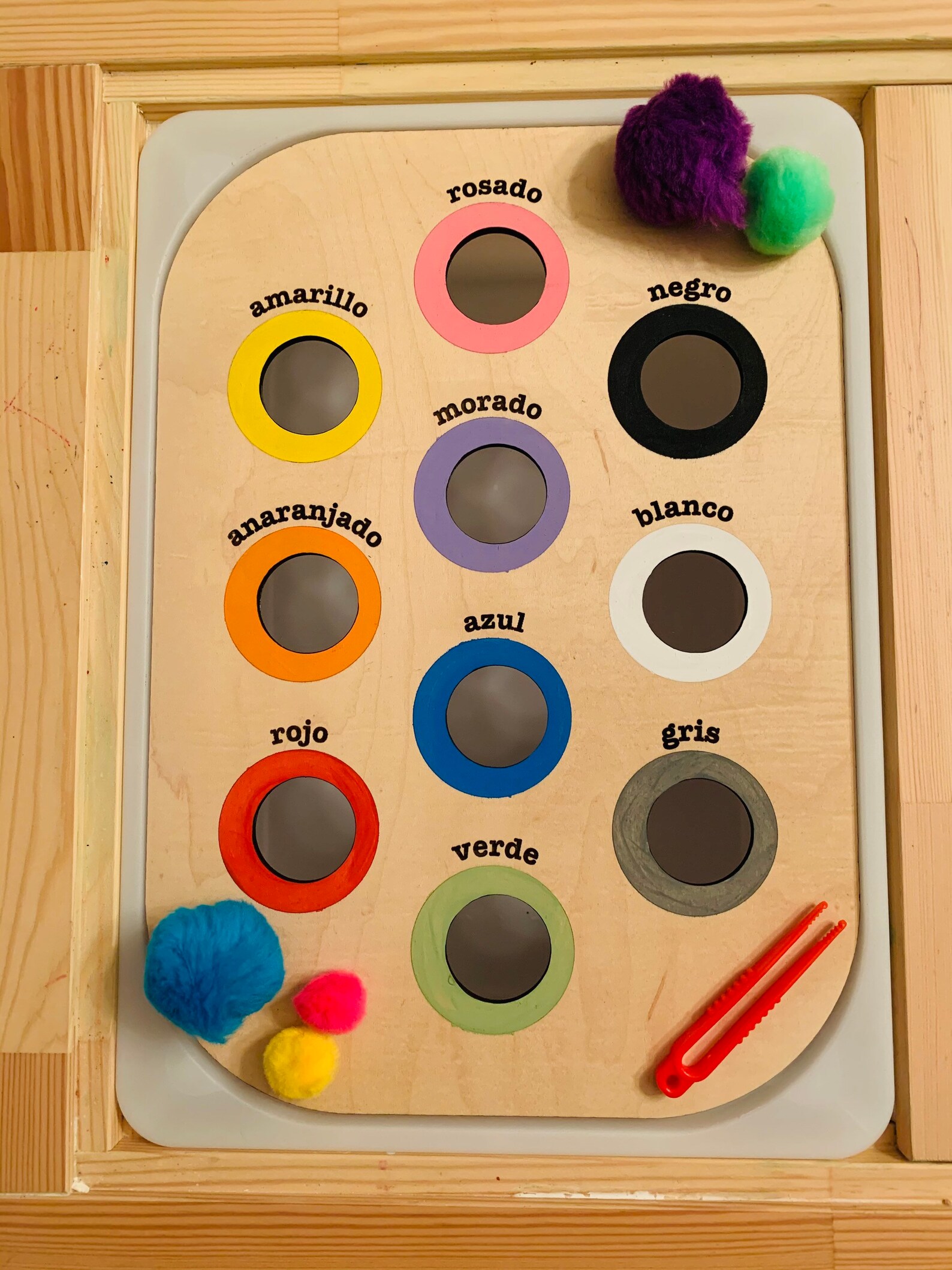 FLISAT Spanish Color Inserts Insert Only Wooden Insert - Etsy