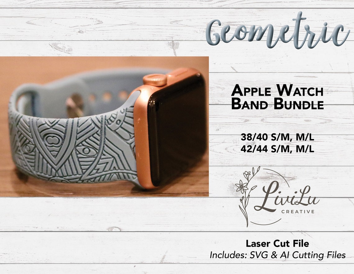 Geometric Watch Band Design SVG & AI Bundle Silicone Band | Etsy