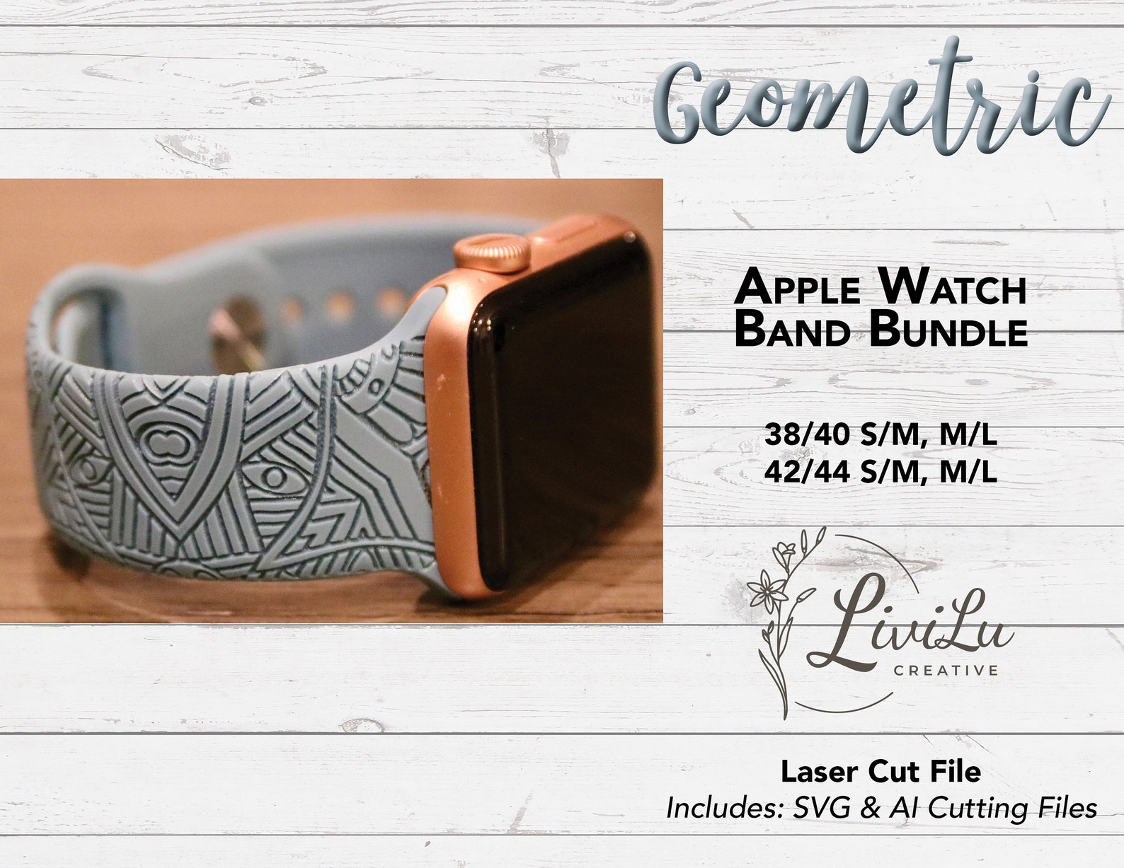 Geometric Watch Band Design SVG & AI Bundle Silicone Band | Etsy