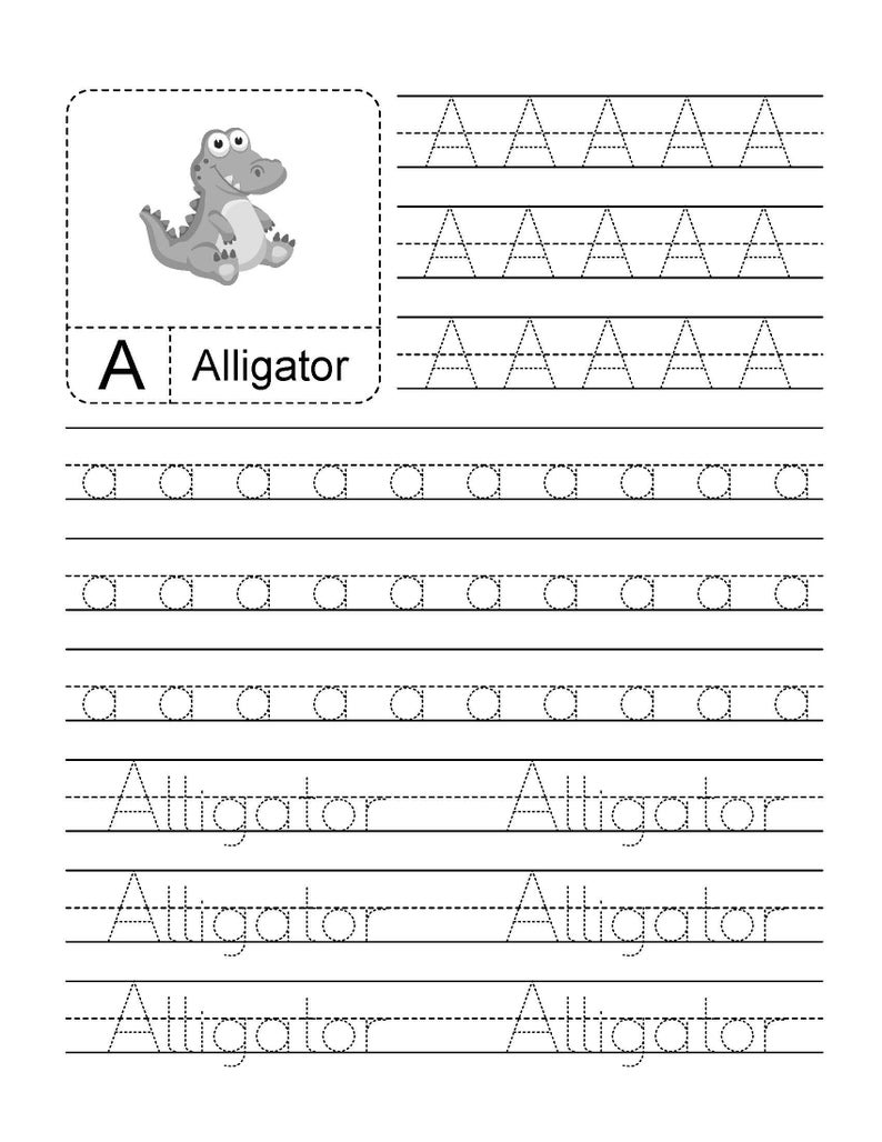 Printable Alphabet Upper and Lower Case Letters Tracing - Etsy