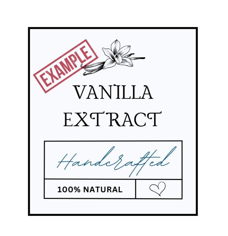 Vanilla Extract Label Design Printable - Etsy
