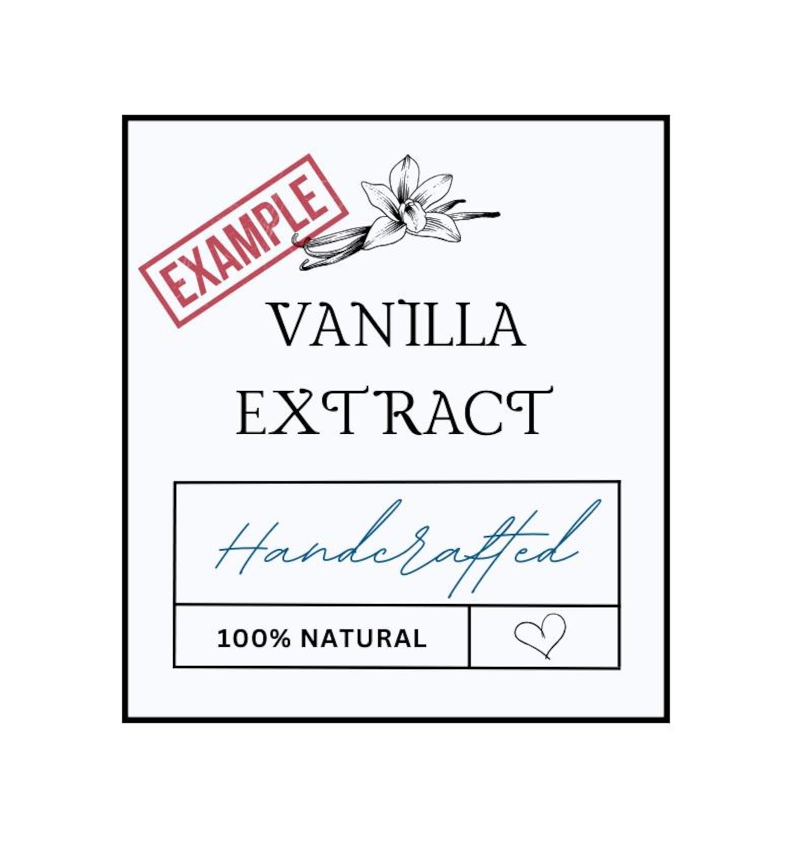 Vanilla Extract Label Design Printable - Etsy