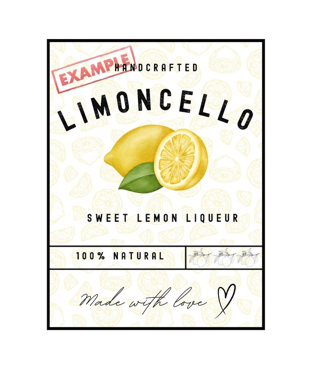 Limoncello Liqueur Label Printable Design - Etsy