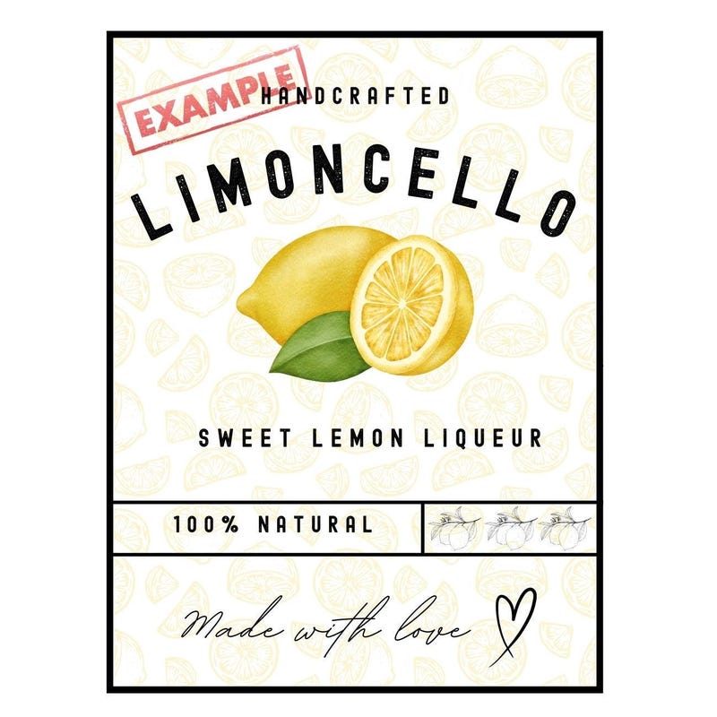 Limoncello Labels - Etsy