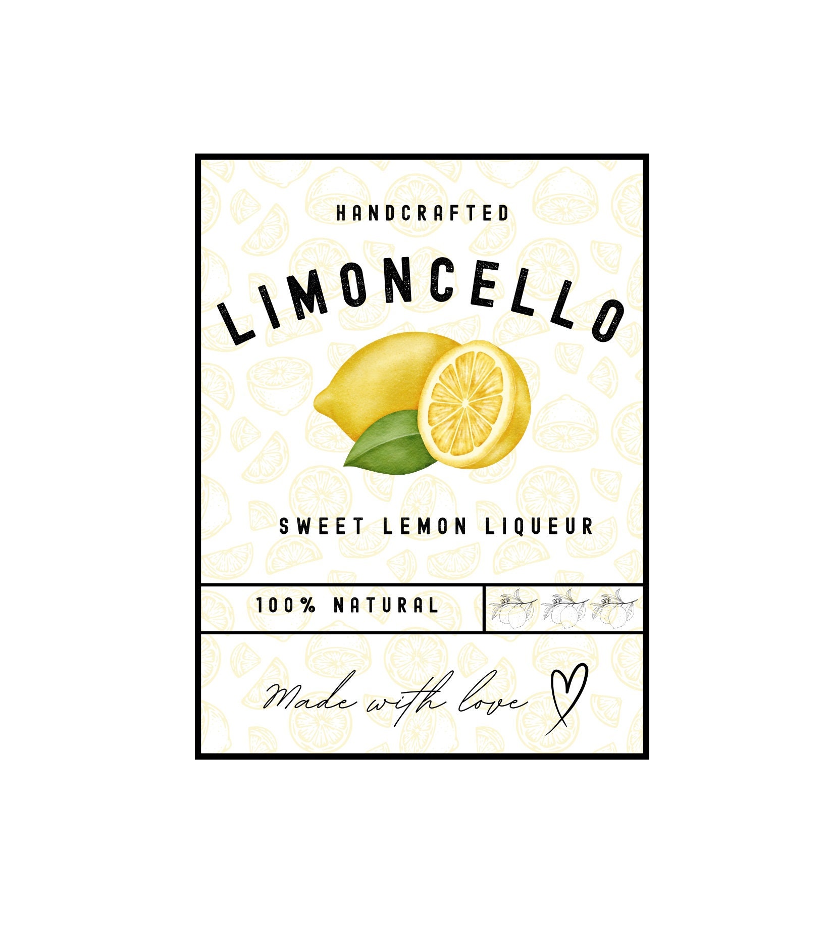 Limoncello Liqueur Label Printable Design - Etsy