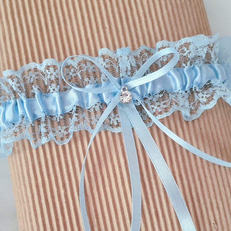 Blaues Strumpfband Zur Hochzeit
