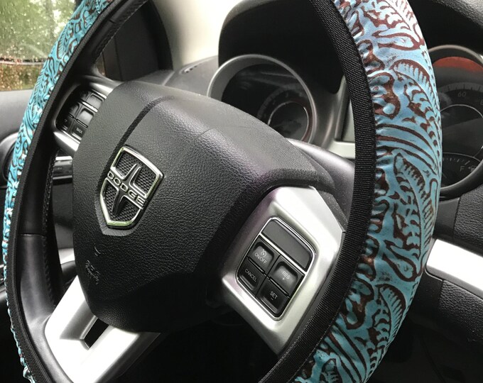 Pantina Tooled Leather Pattern Steering Wheel Cover - Etsy