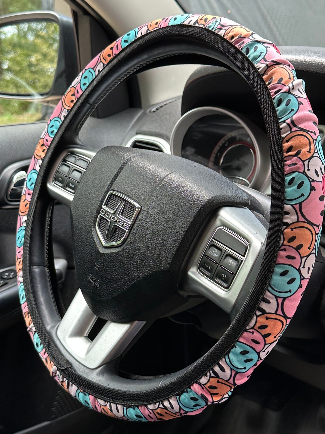 Retro Smiley Face Steering Wheel Cover - Etsy