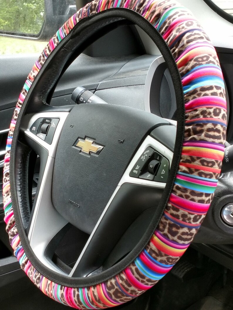Leopard/serape Steering Wheel Cover - Etsy