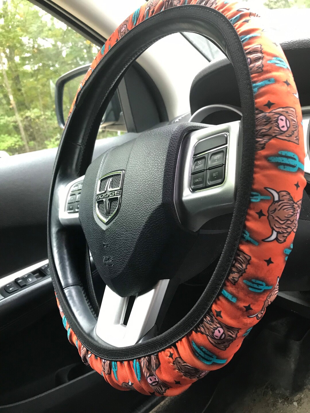 Highland Cows With Cactus Pattern Steering Wheel Cover - Etsy