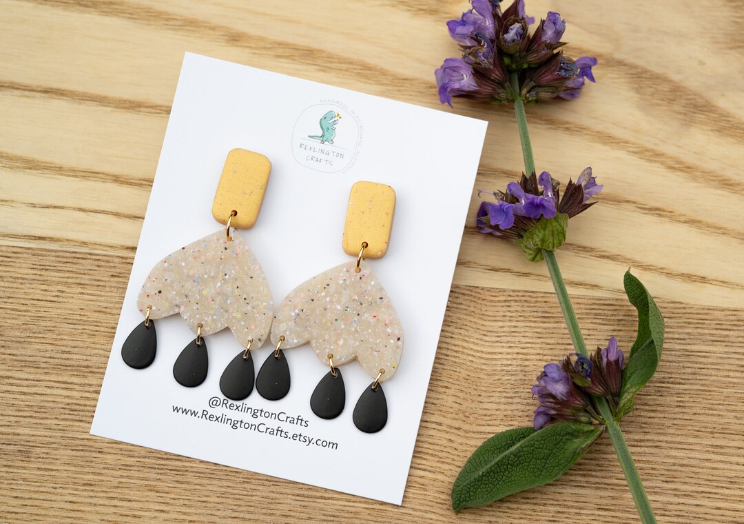 Spicks N Specks Dangle Polymer Clay Earrings - Etsy