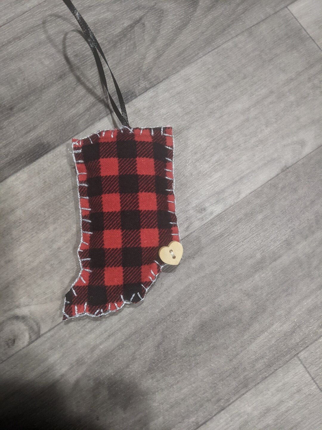 Custom Plush Indiana State Buffalo Plaid Handmade Ornaments - Etsy