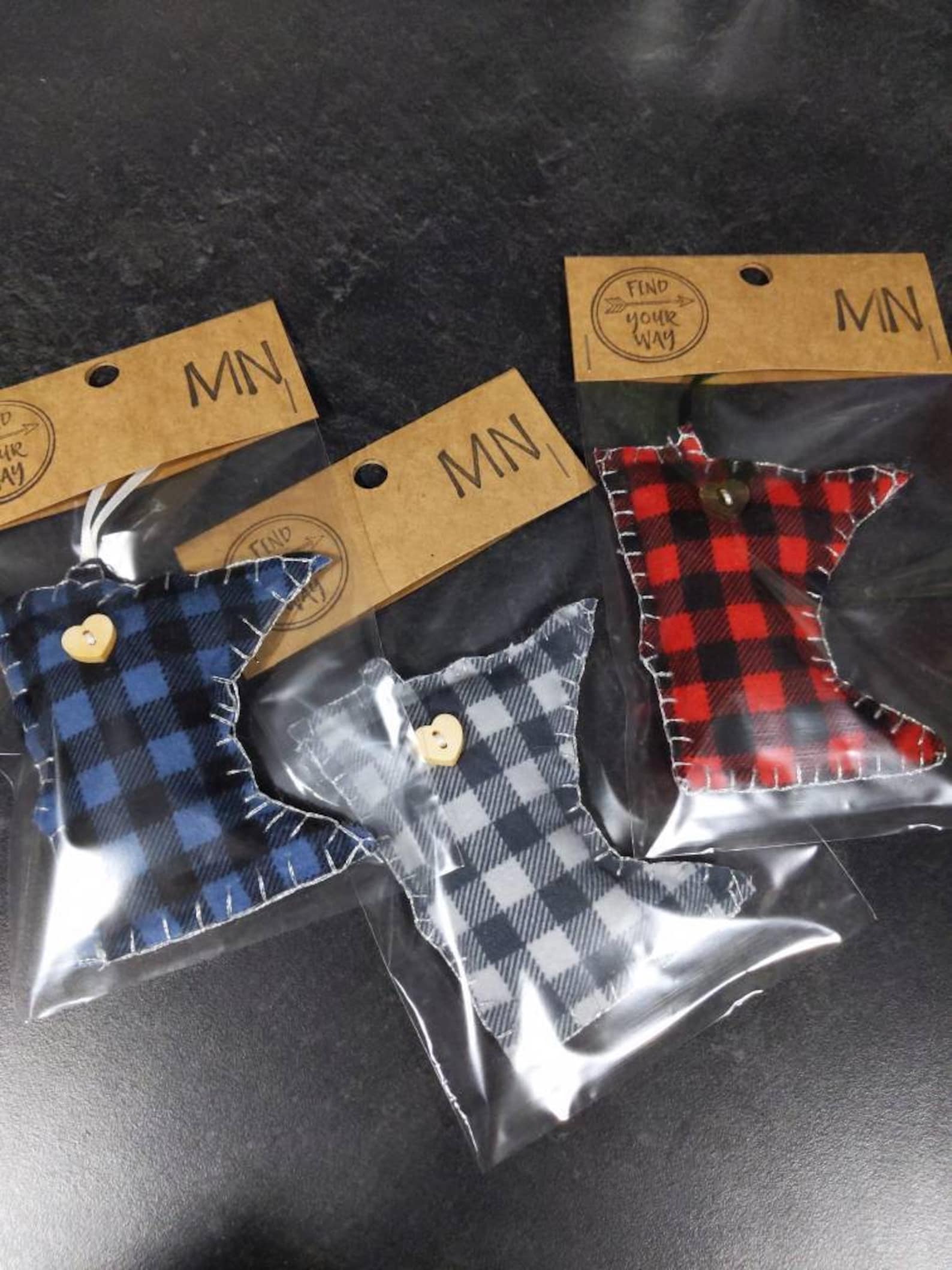 Custom Plaid Minnesota Handmade Ornaments - Etsy