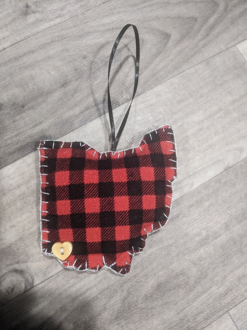 Custom Plush Ohio State Buffalo Plaid Handmade Ornament - Etsy
