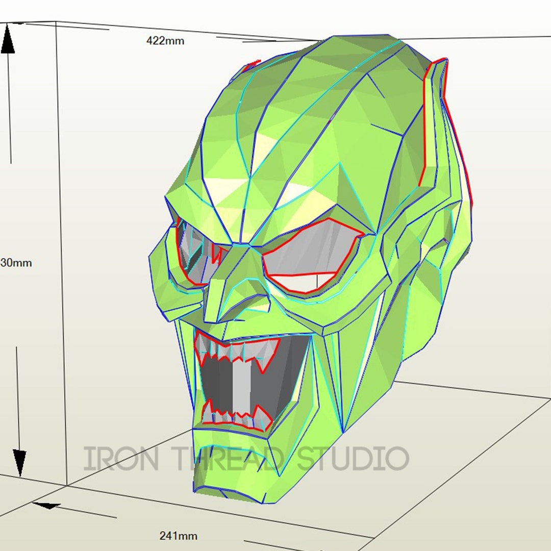 Green Goblin Accurate Helmet Pepakura File - Etsy