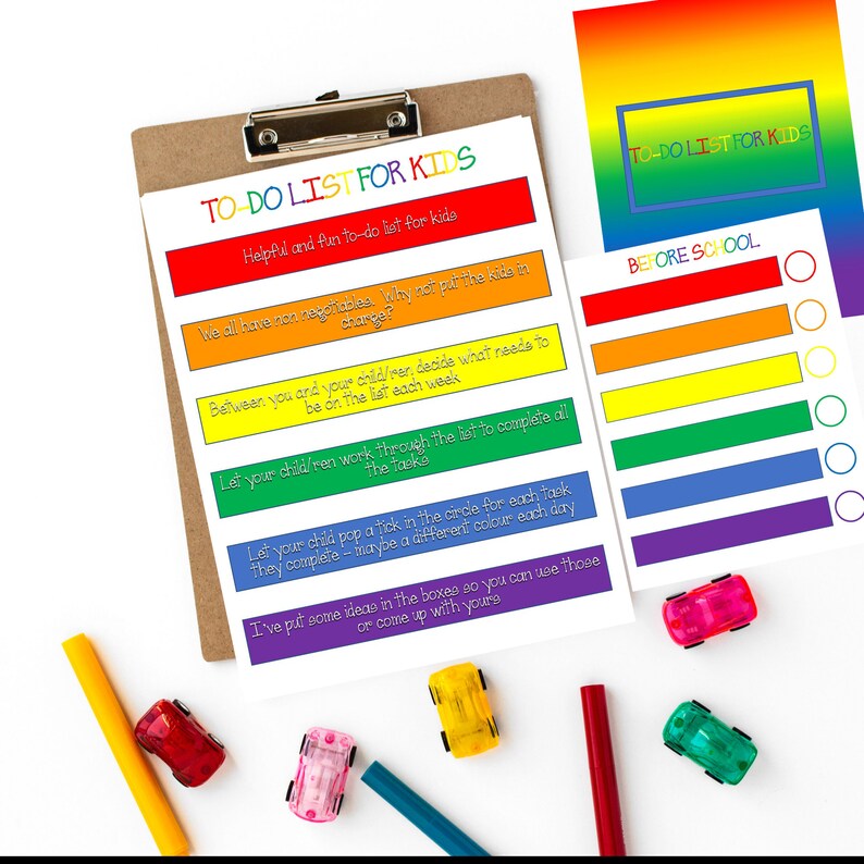 Printable PDF 'to-do' List for Kids - Etsy