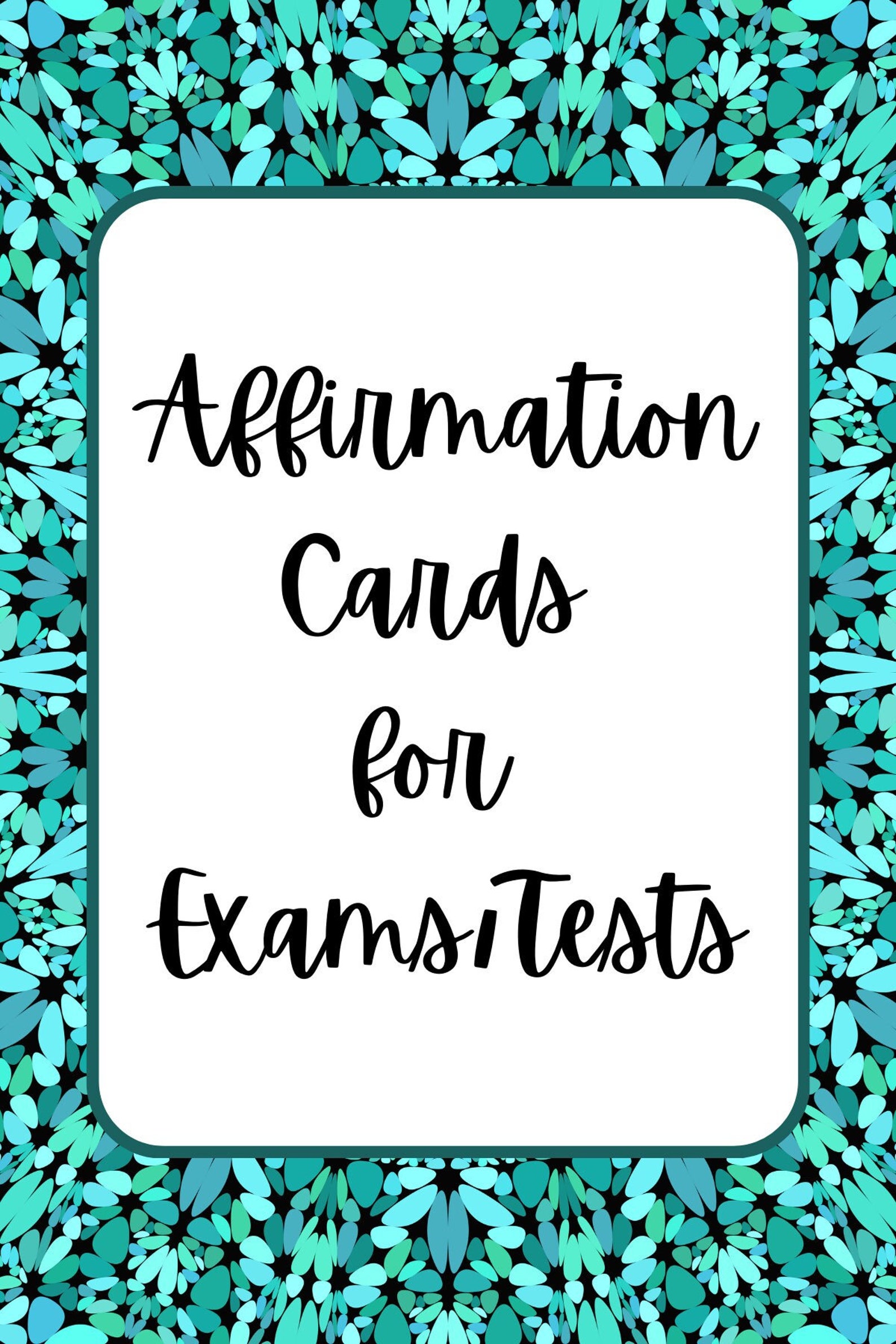 Positive Affirmations for Exams Success - Printable Cards and Colouring ...