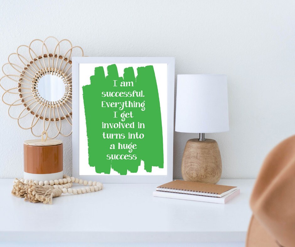 I am successful affirmation poster | Etsy