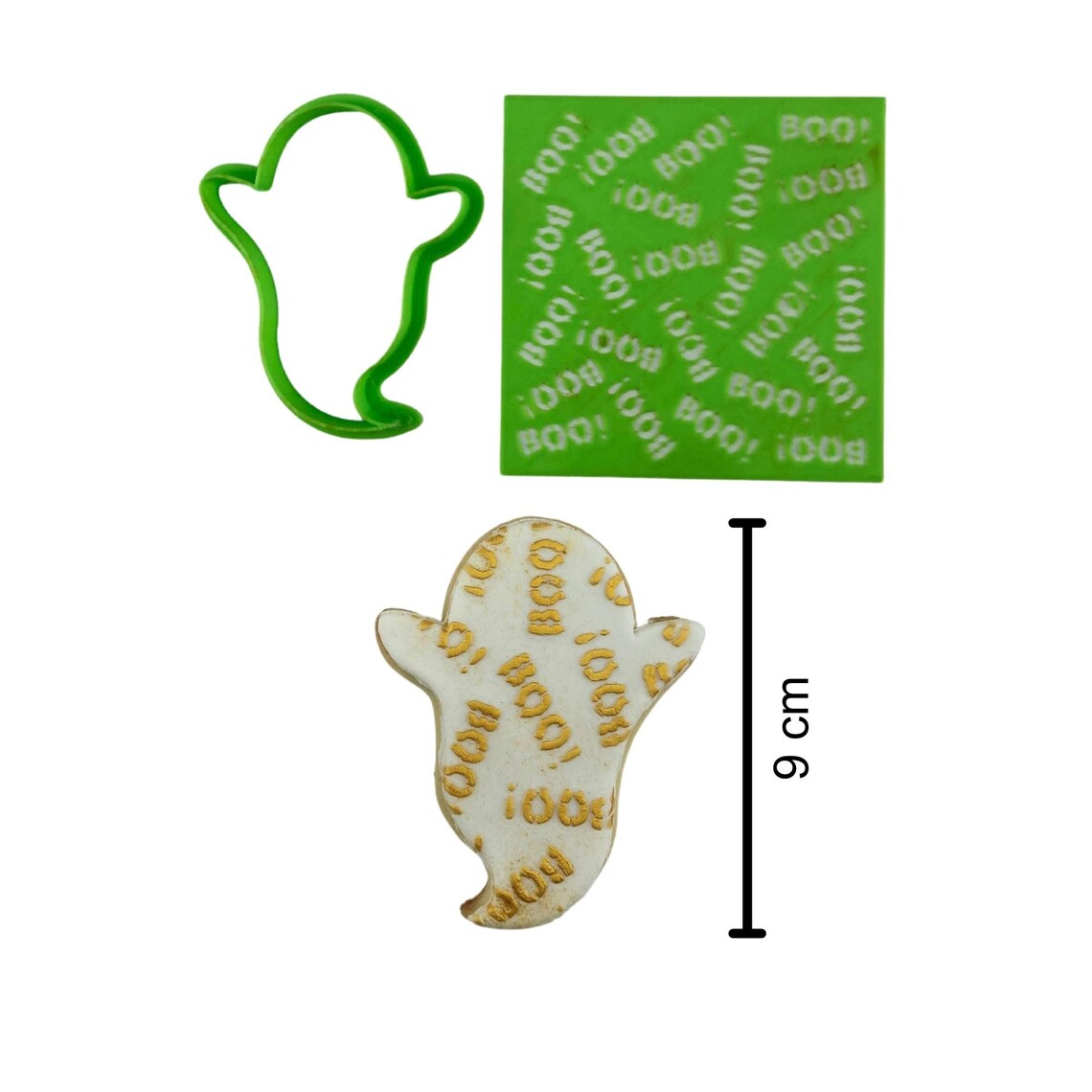 Halloween Cookie Making Set: Cookie Cutter, Silicone Mold, Stamp ...