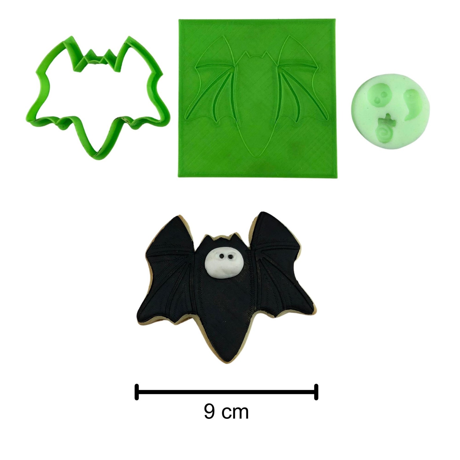 Halloween Cookie Making Set: Cookie Cutter, Silicone Mold, Stamp ...