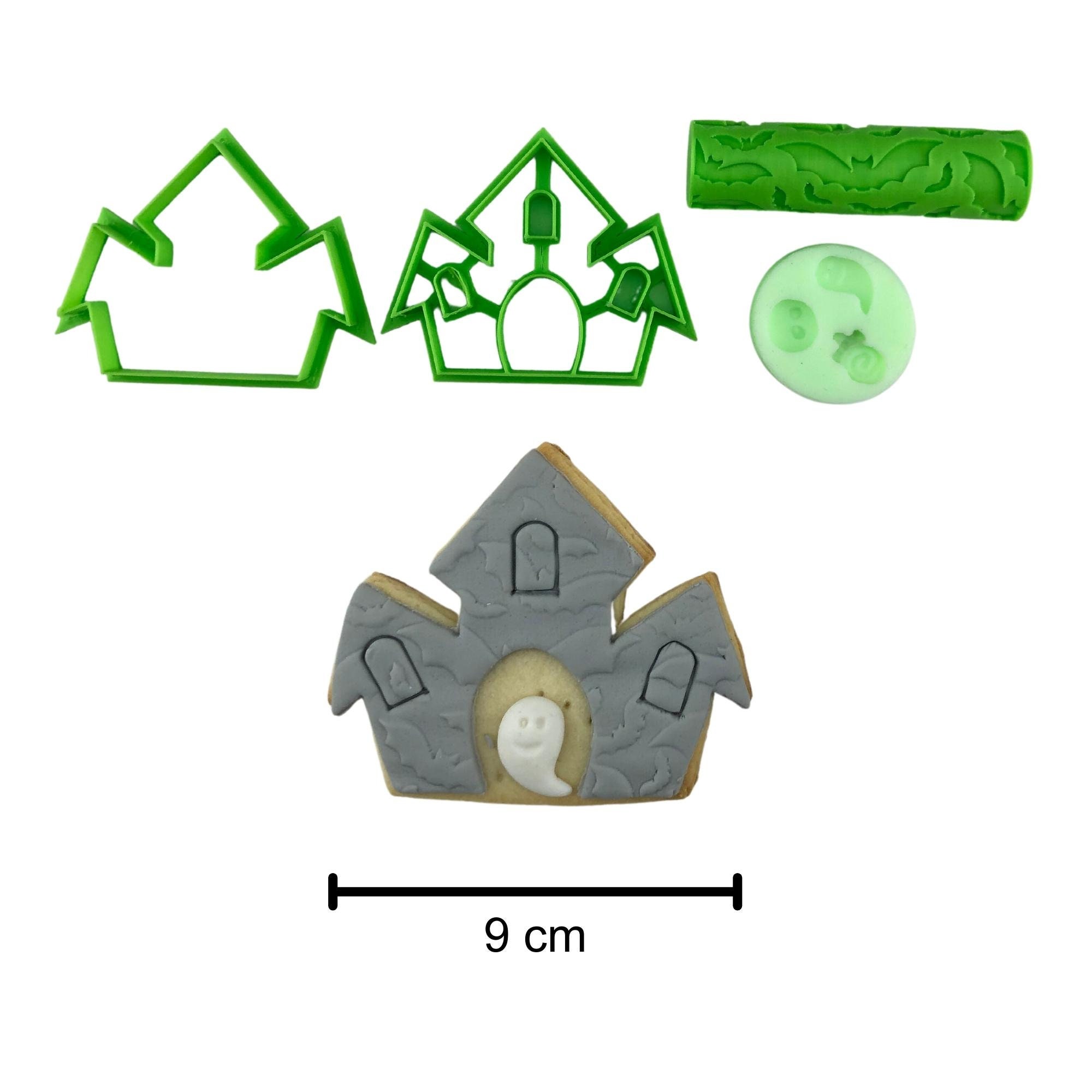 Halloween Cookie Making Set: Cookie Cutter, Silicone Mold, Stamp ...