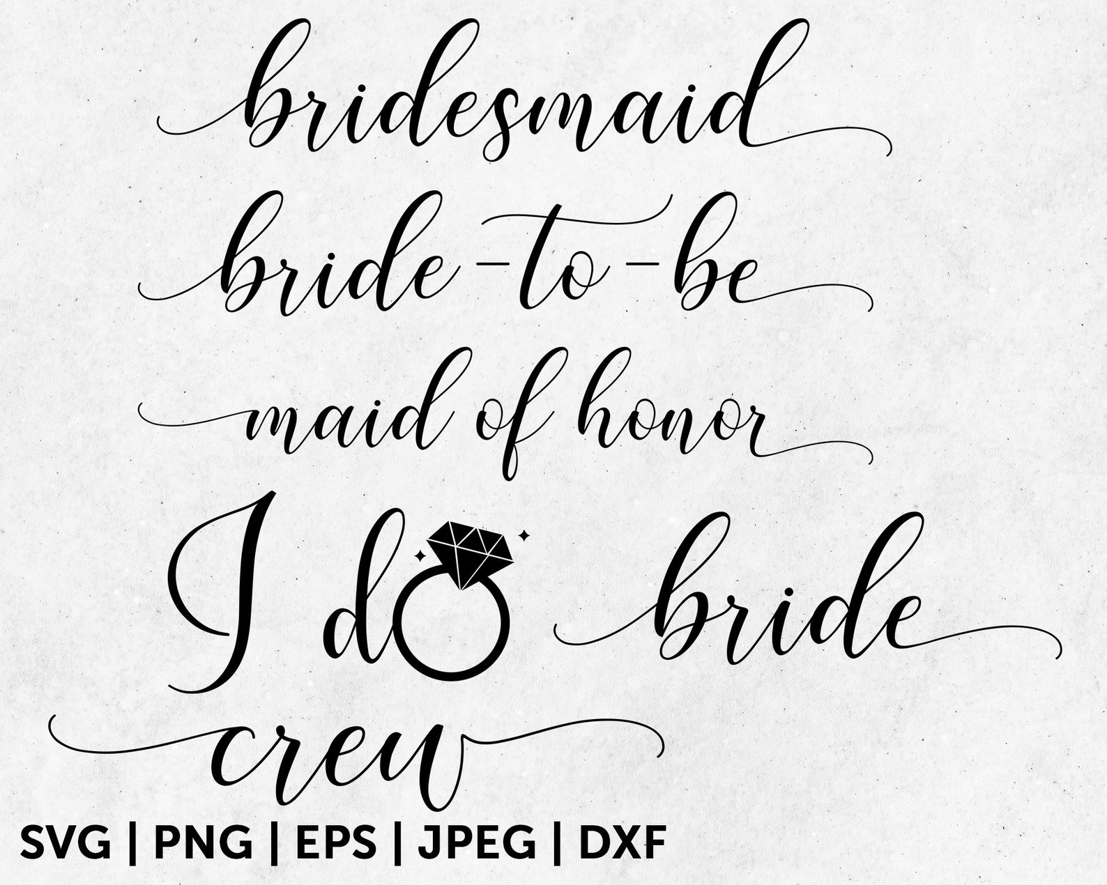 I Do Crew Svg Bride Svg Bride to Be Svg Bridesmaid Svg - Etsy