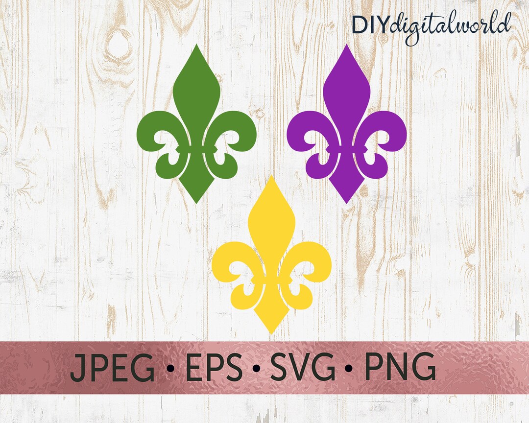 Mardi Gras Fleur De Lis Svg, Fleur De Lis Svg, Louisiana, DIY, Instant ...
