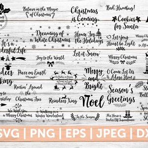 Christmas Sayings SVG Bundle, Christmas Svg, Holiday Svg, Christmas ...