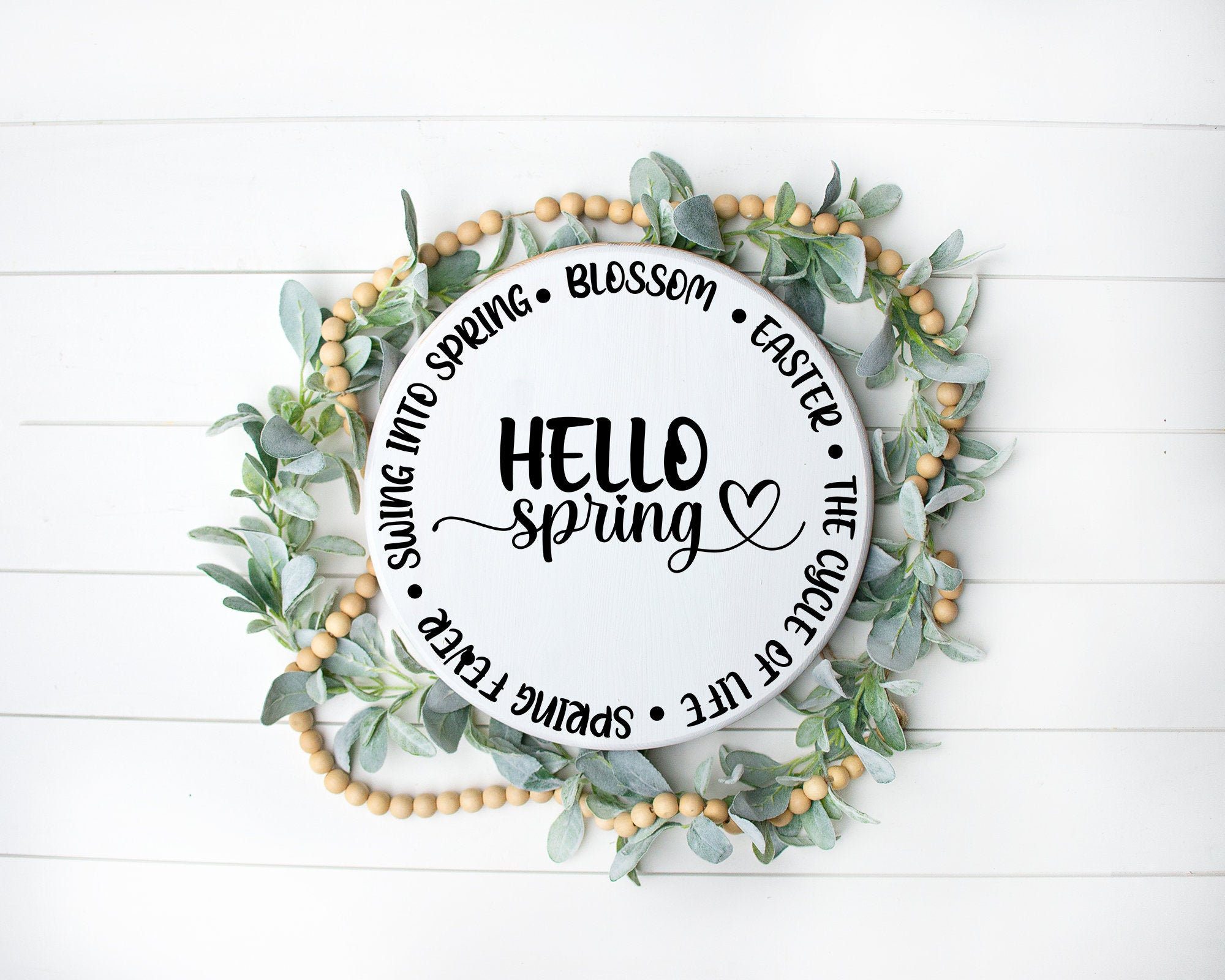 Embellishments Spring round sign cut file Hello Spring SVG Clip Art ...