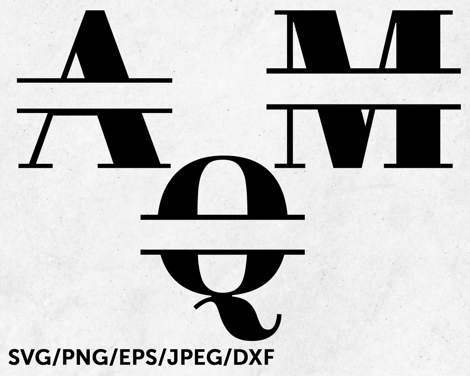 Split Alphabet SVG, Monogram Alphabet svg, A-Z Alphabet Split Monogram svg, Cricut Cut File ...